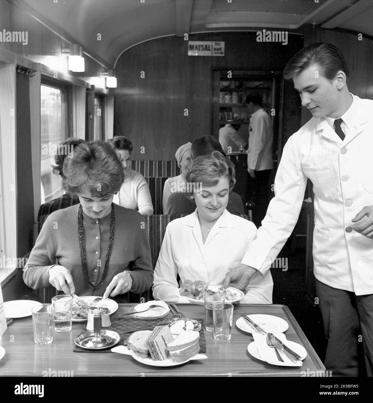 State Railways, SJ RB02, Buffet carriage, dining room Stock Photo - Alamy