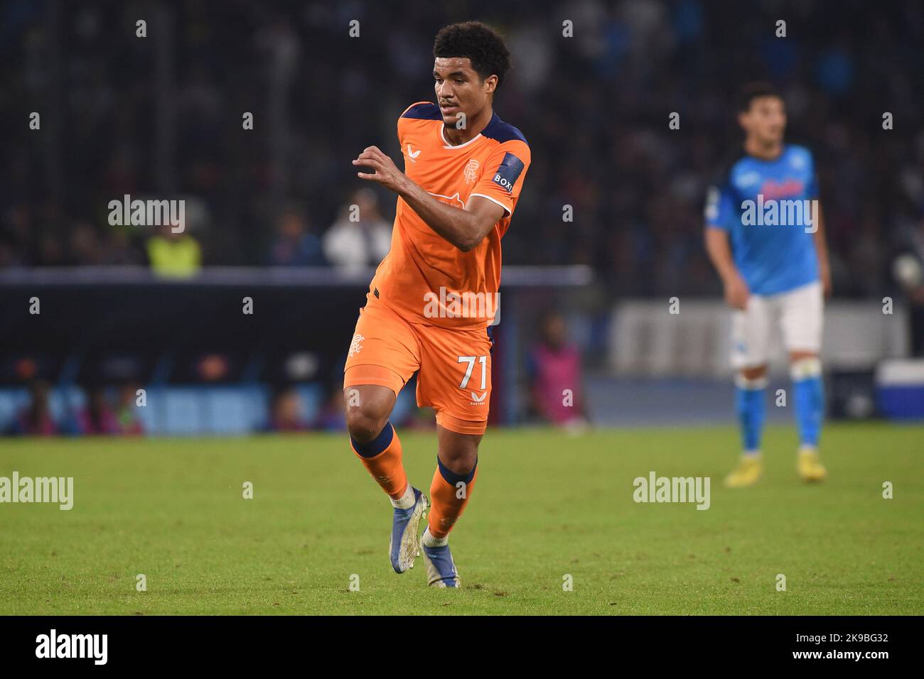 Naples, Italy. 26 Oct, 2022. Malik Tillman of Rangers FC during the ...