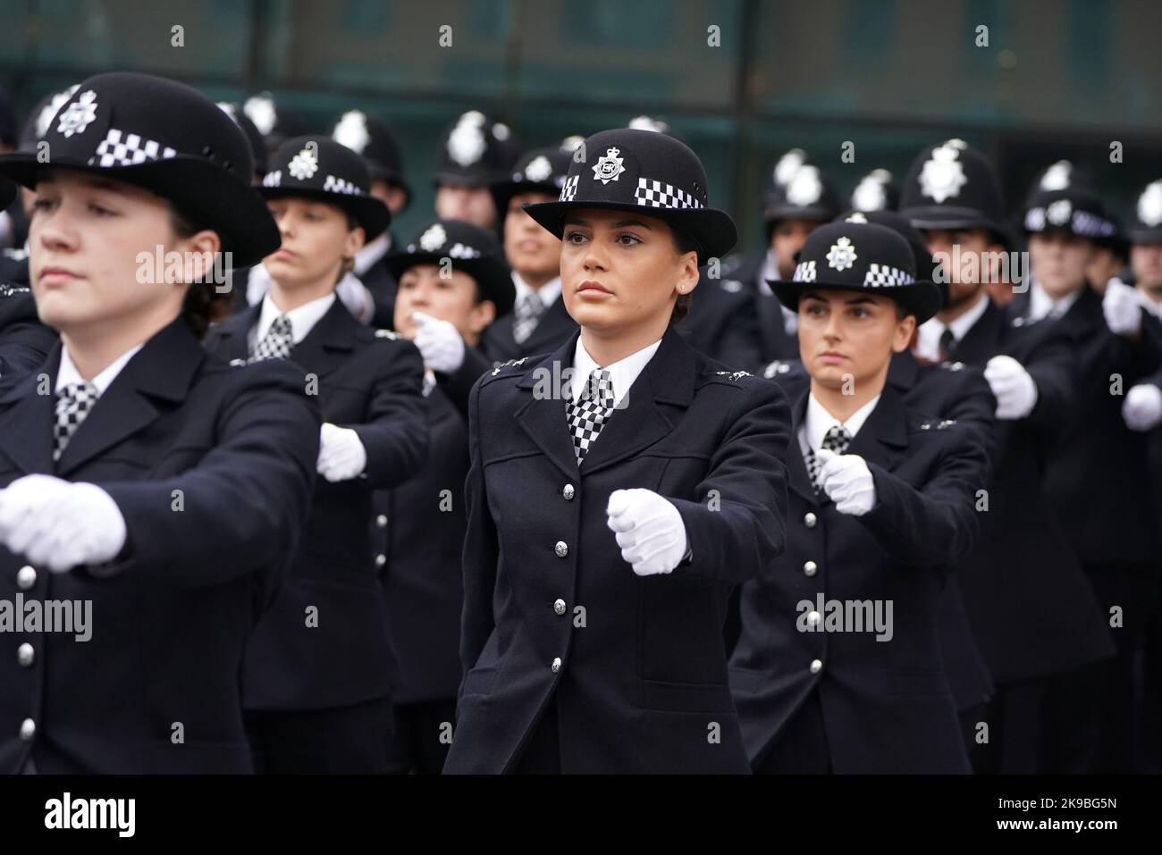 New police recruits during a passing-out parade at Hendon Police ...