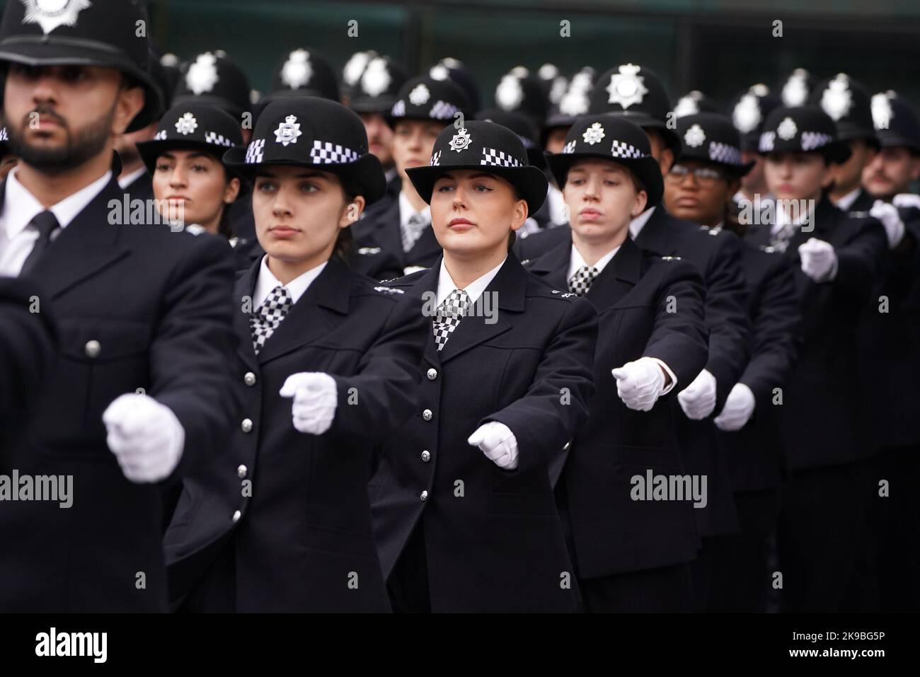 New Police Recruits During A Passing Out Parade At Hendon Police