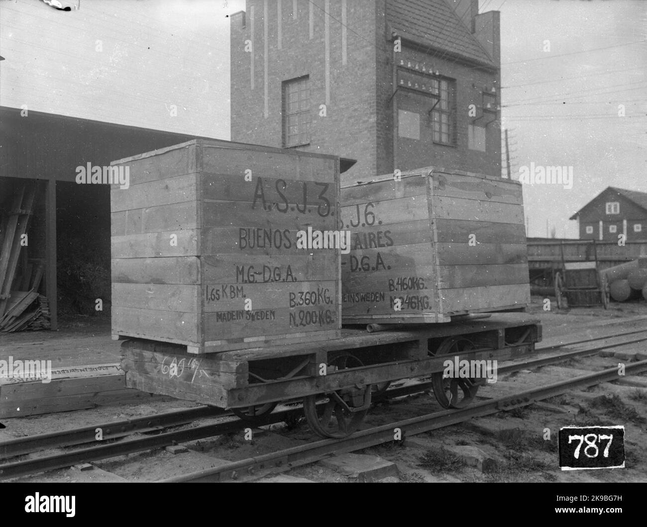 Box on trolle asj 6 and 3 buenos aries Stock Photo - Alamy