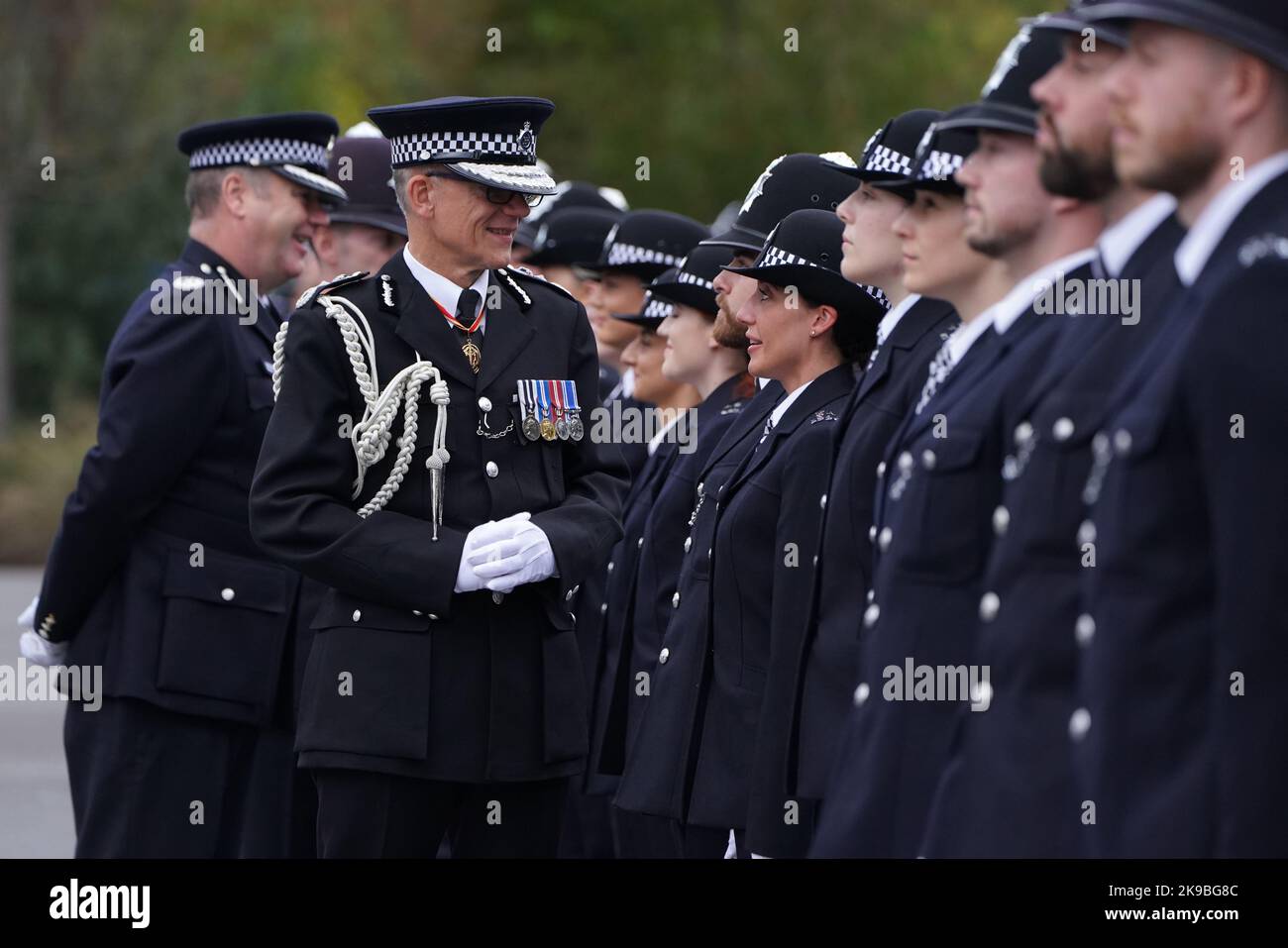 Metropolitan Police Commissioner Mark Rowley inspects new police ...