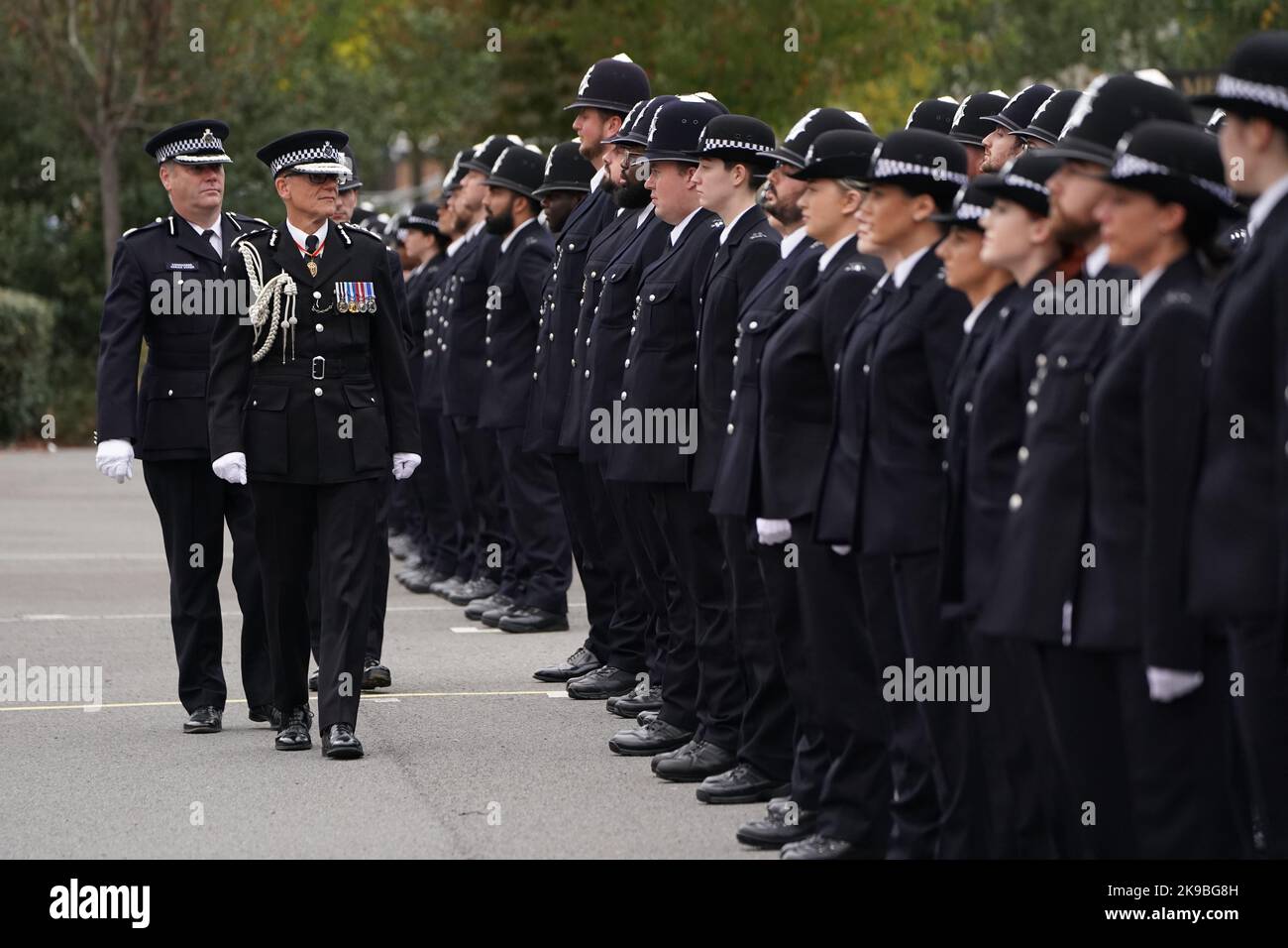 Metropolitan Police Commissioner Mark Rowley inspects new police ...