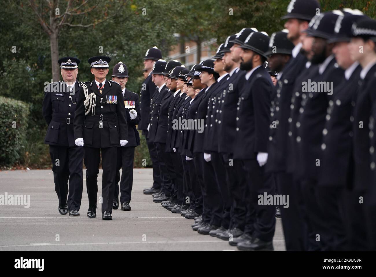 Metropolitan Police Commissioner Mark Rowley inspects new police ...