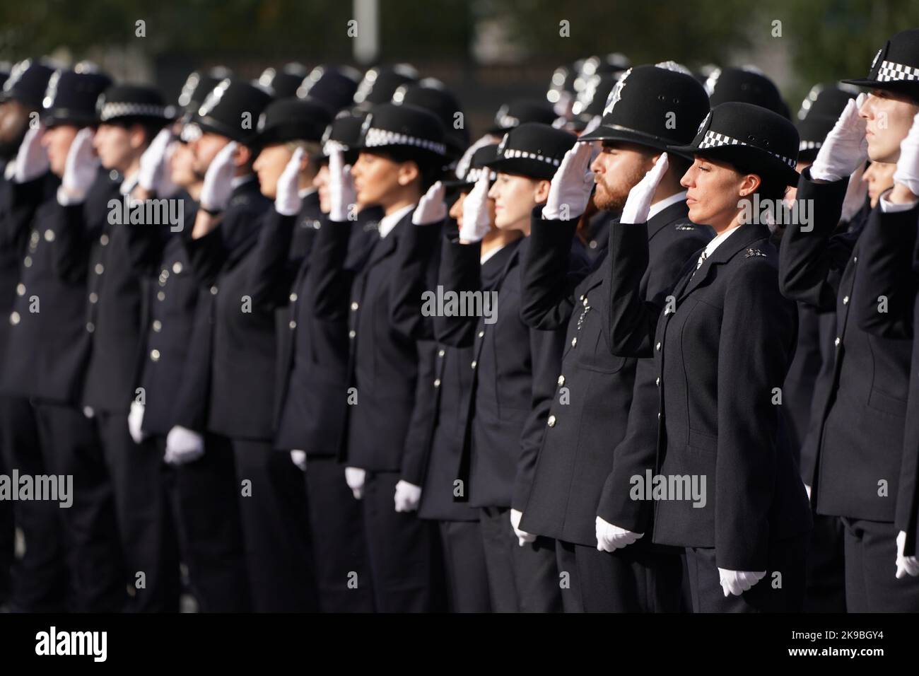 New police recruits during a passing-out parade at Hendon Police ...