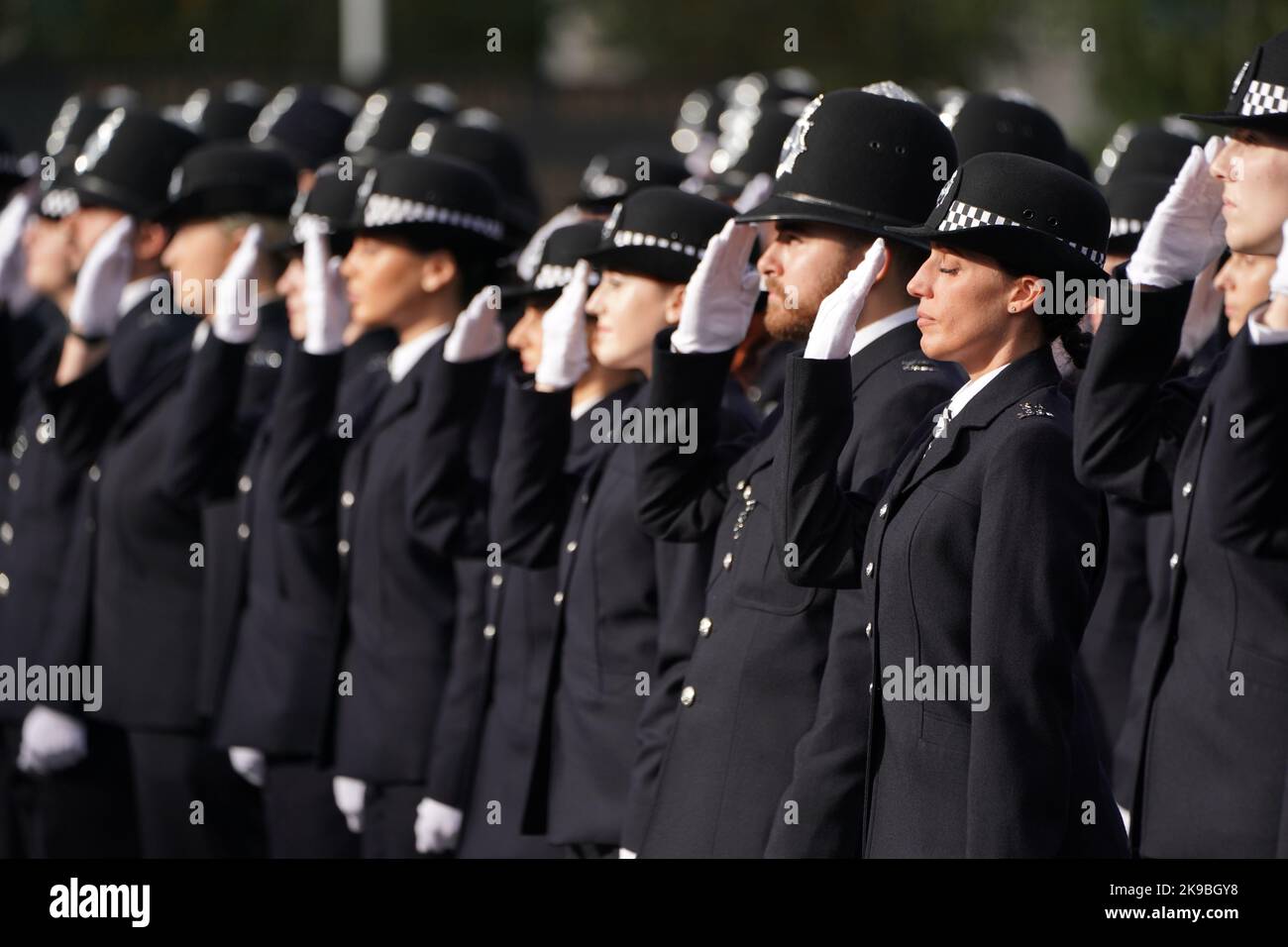 New police recruits during a passing-out parade at Hendon Police ...