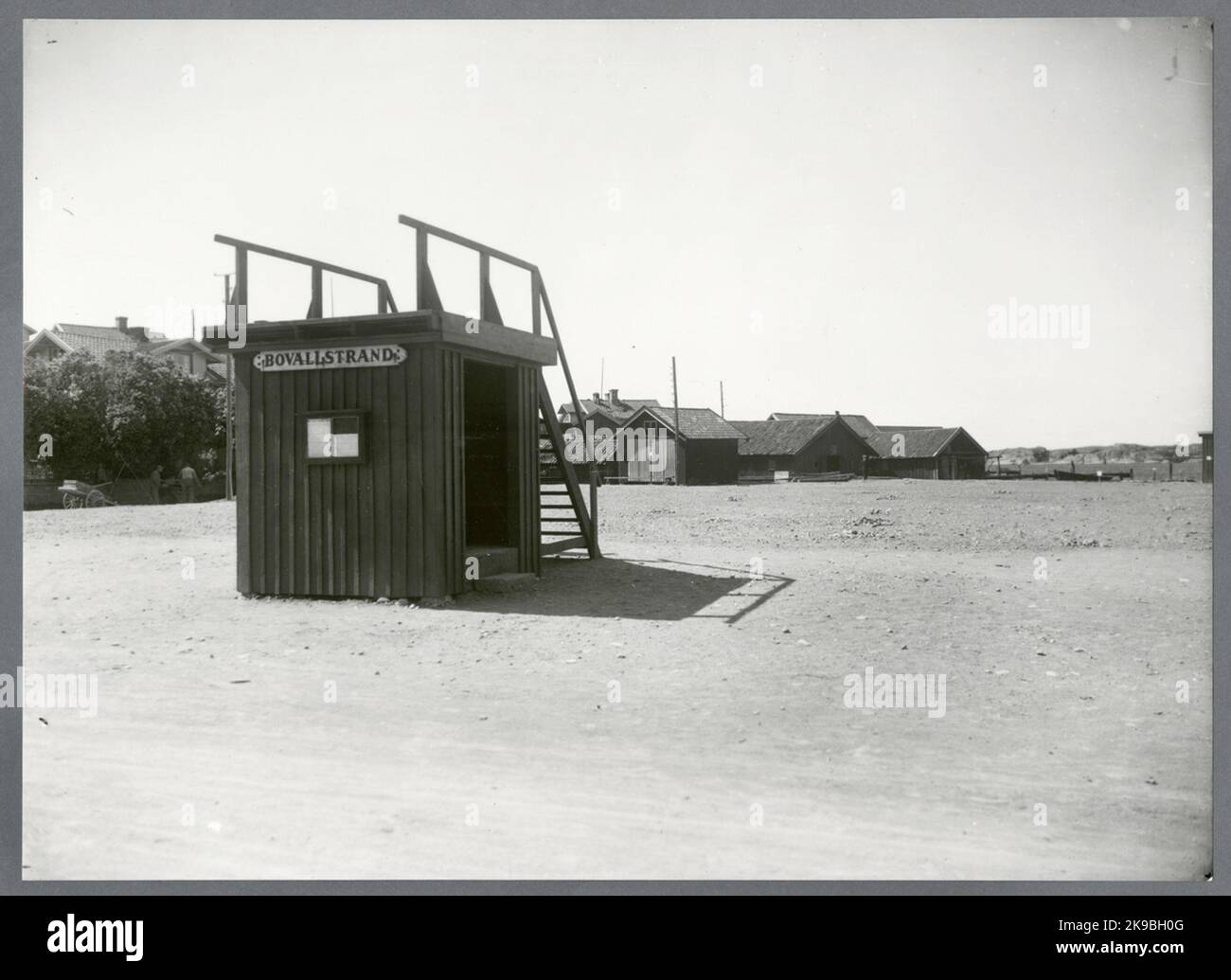 Bus shed with loading bridge Stock Photo - Alamy
