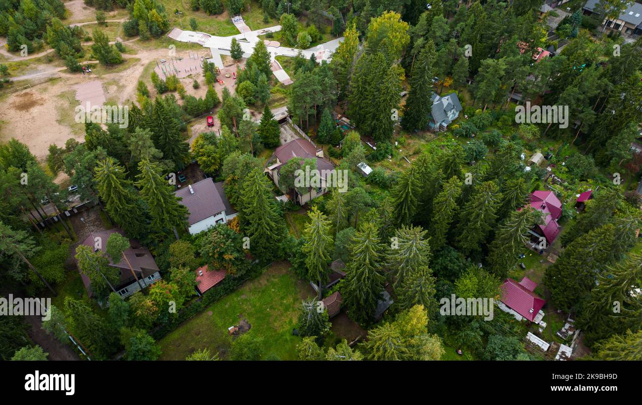 Photo of a country house from a drone Stock Photo - Alamy