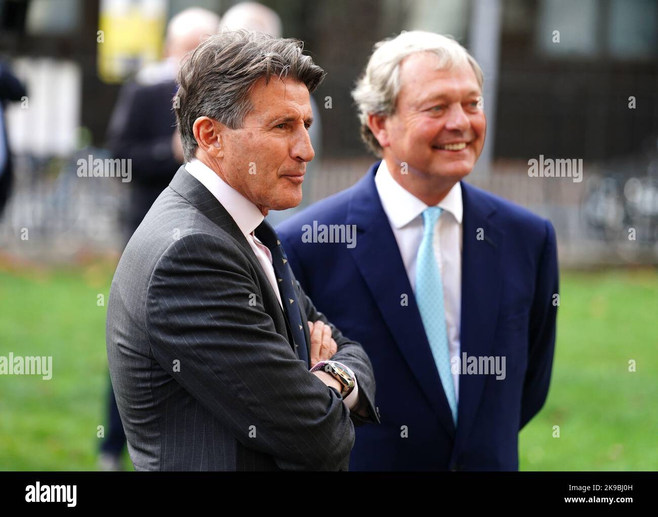 Lord Sebastian Coe arrives for a service to celebrate the life of ...