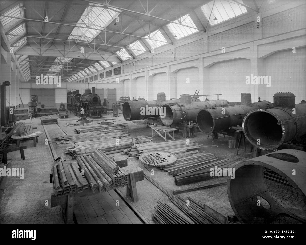 The workshop SWB, the boiler plate warehouse Stock Photo - Alamy