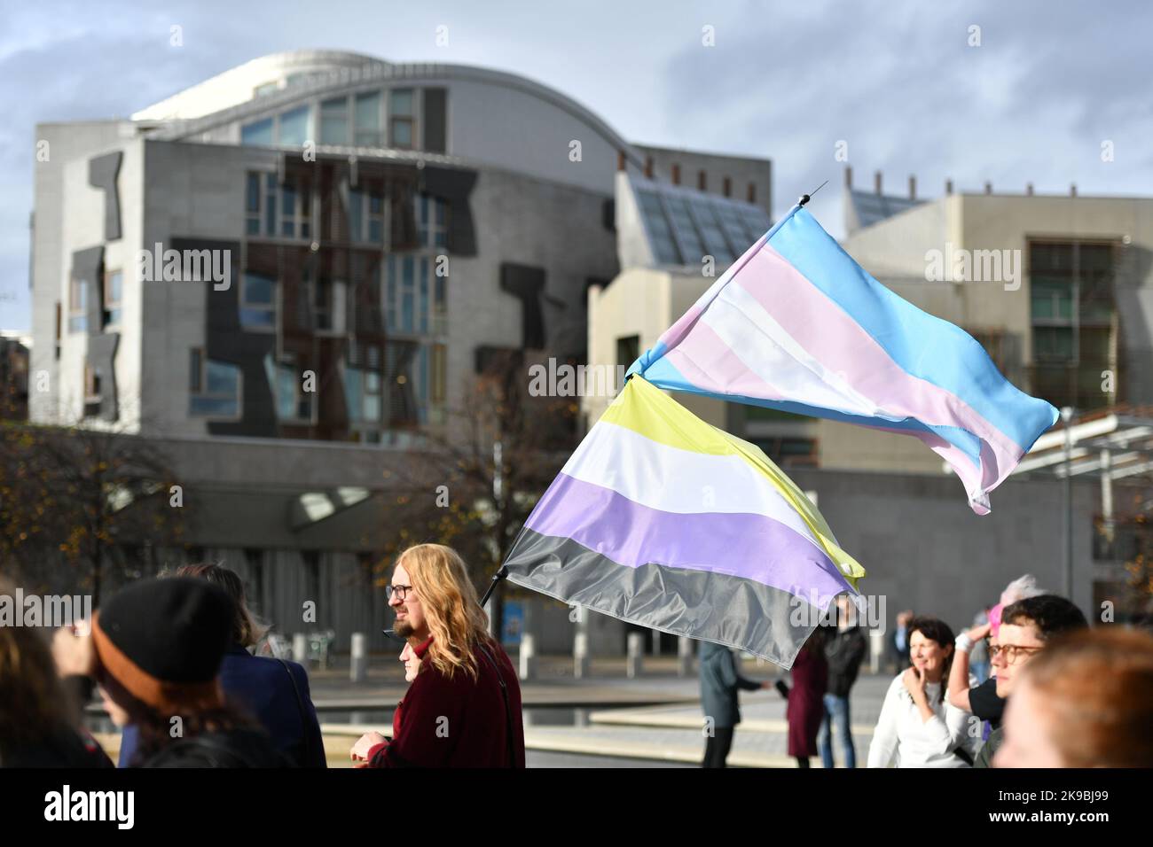 Edinburgh, Scotland, UK. 27th Oct, 2022. PICTURED: Trans rights protest ...