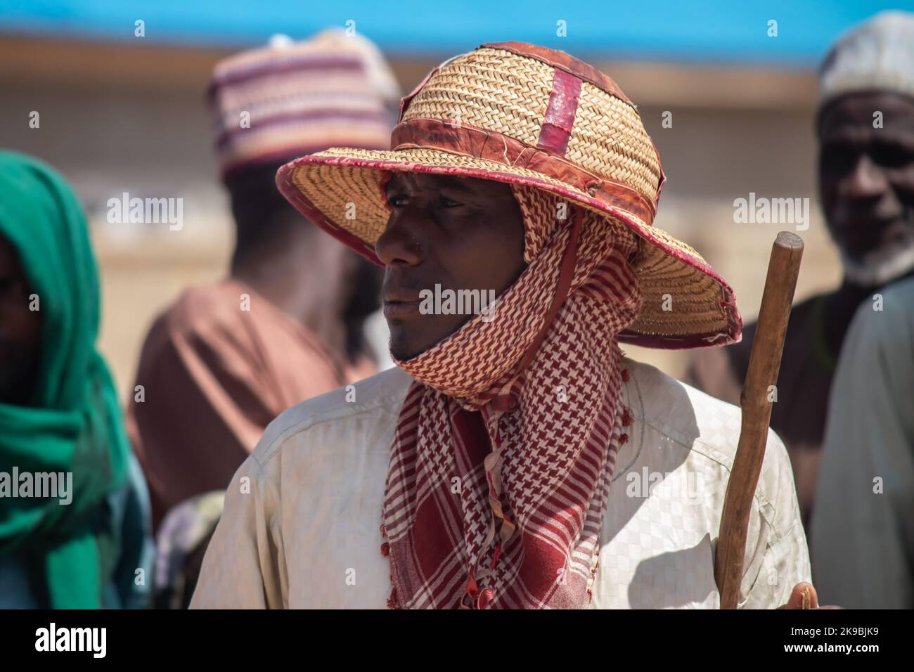 African tribes, Nigeria, Borno State, Maiduguri city. Fulani tribe ...