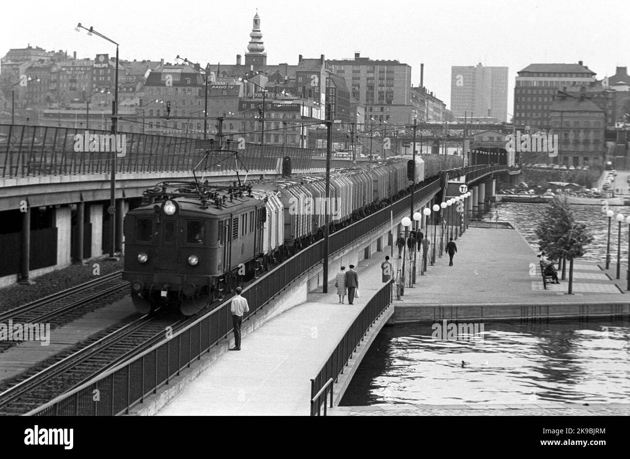 The garbage train "Silverpilen", on the line just north of the ...
