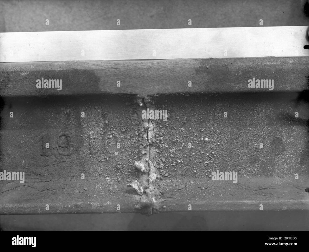 Welded rail joint Stock Photo - Alamy