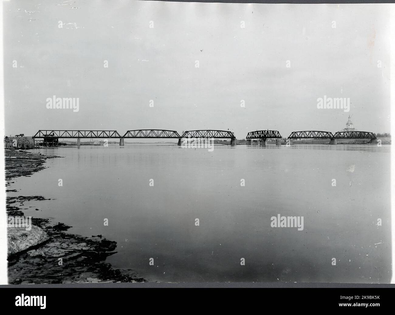 Turning bridge over the Torne river. On the line between Haparanda ...