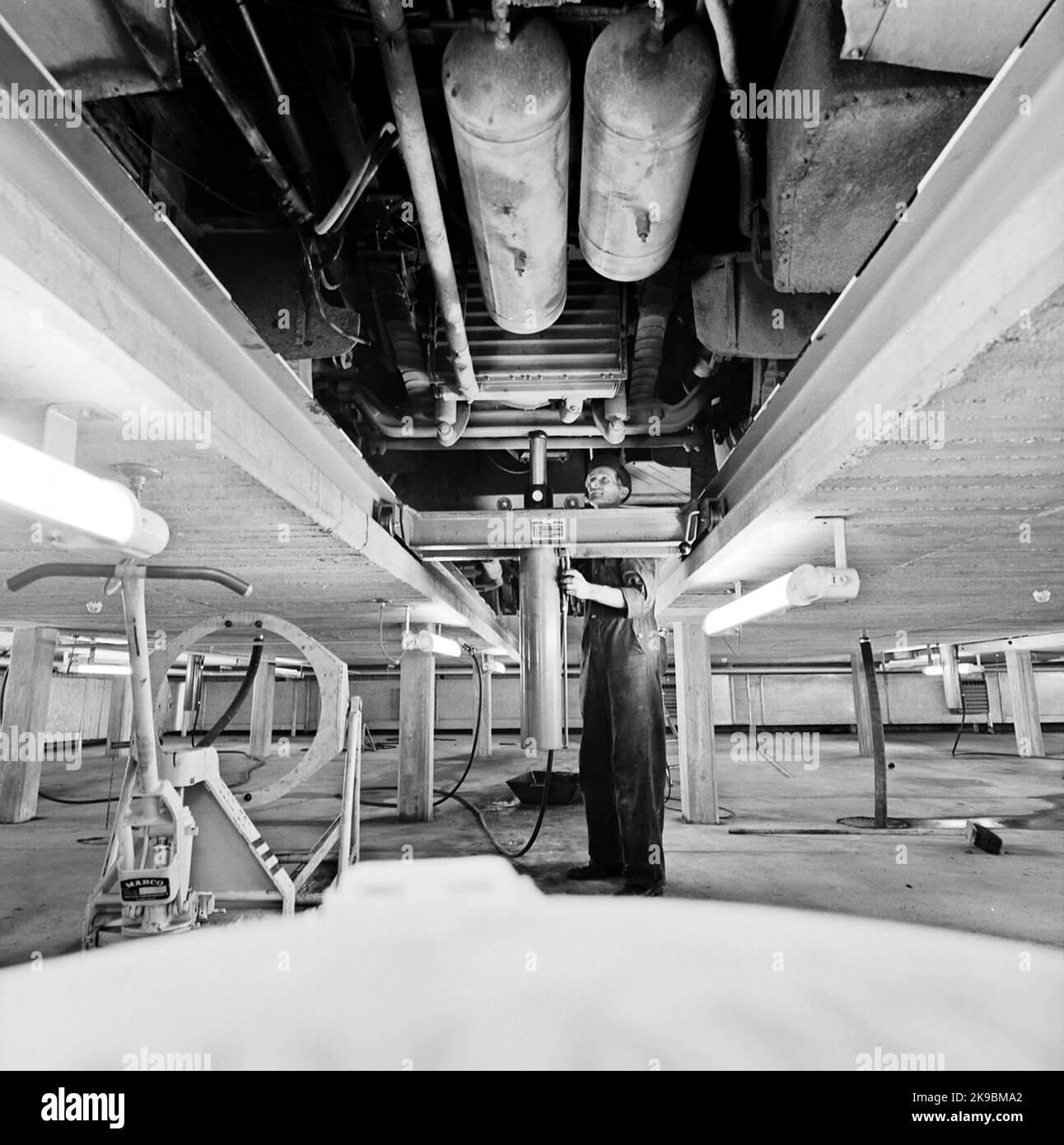 State Railways, SJ Car Transport Råsta Bus Garage Stock Photo - Alamy