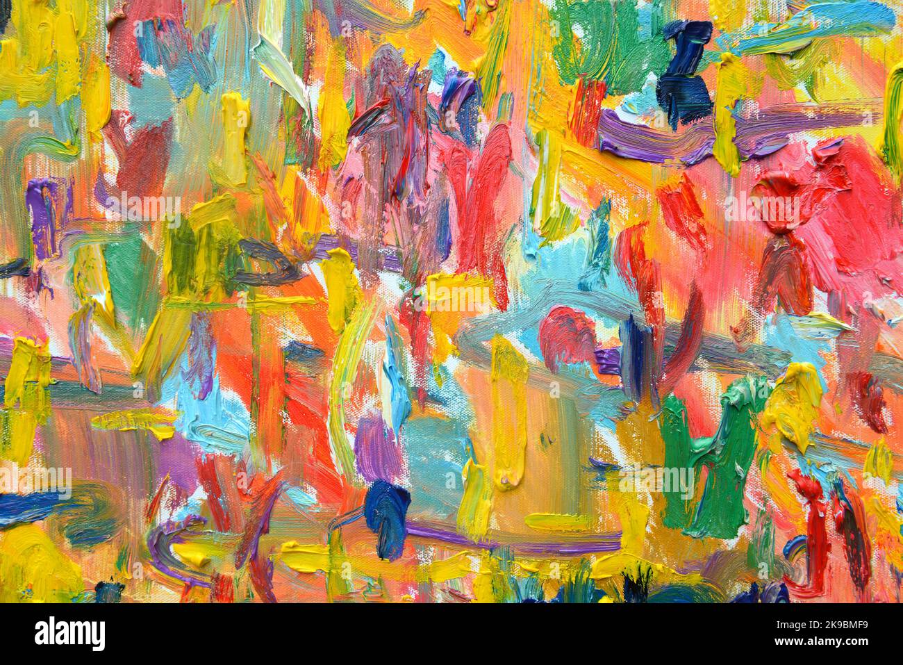 Color of lifes. Expressionist mood, texture Brush paint drawn vivid ...