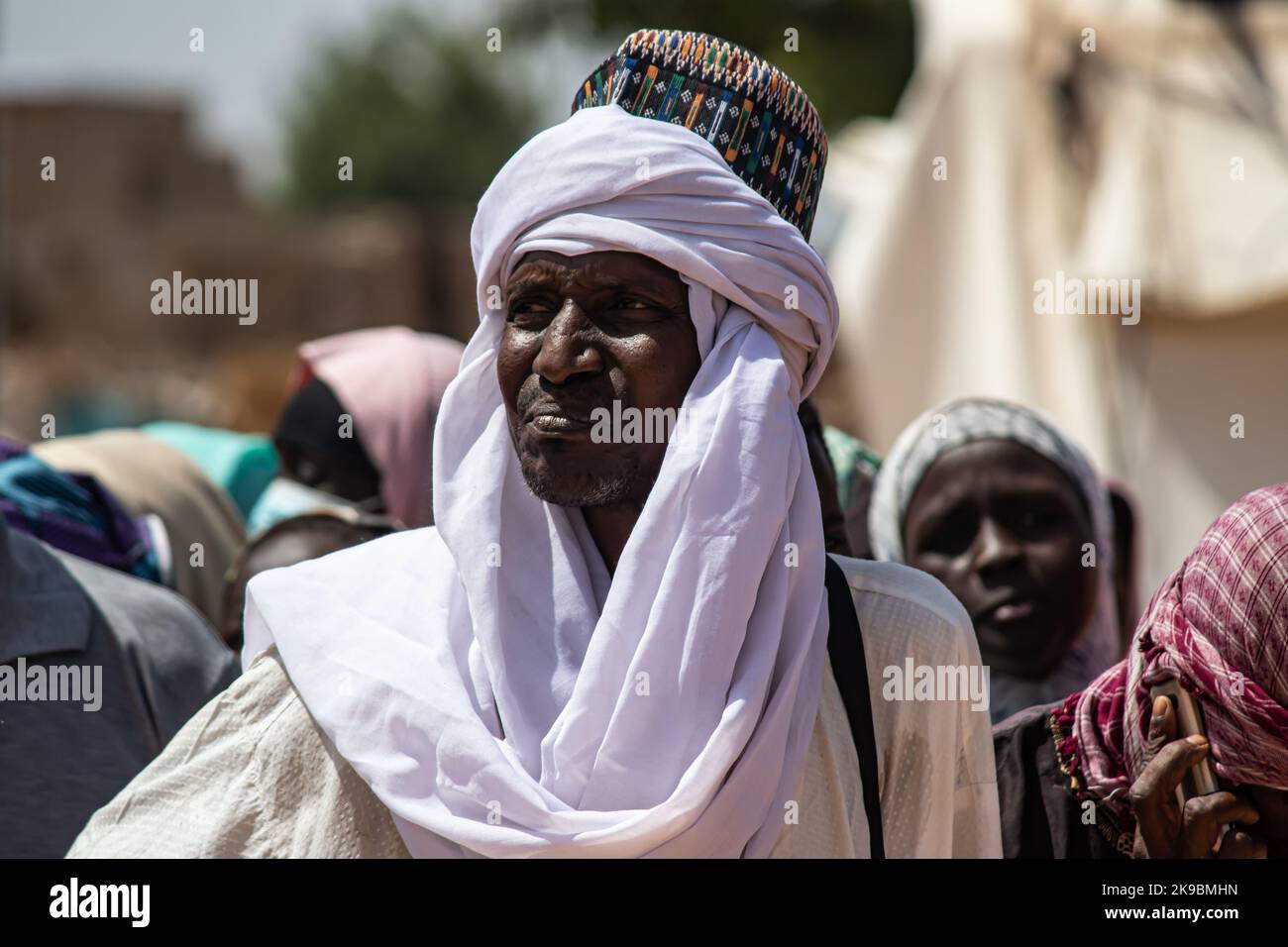 African tribes, Nigeria, Borno State, Maiduguri city. Fulani tribe ...