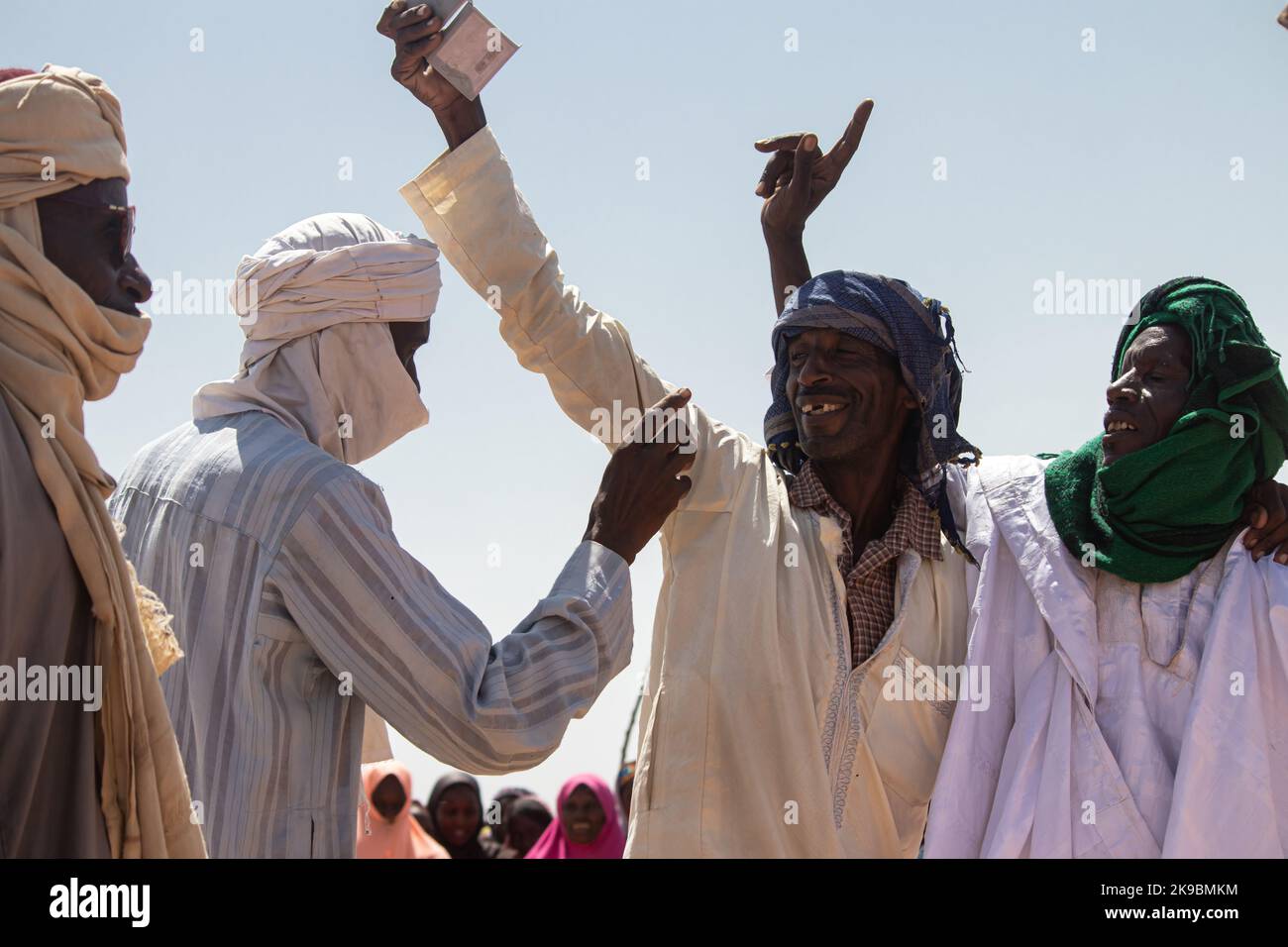 African tribes, Nigeria, Borno State, Maiduguri city. Fulani tribe ...