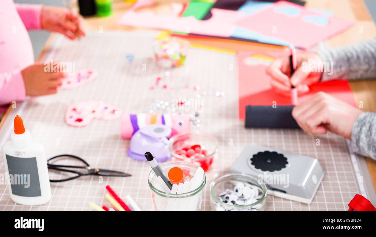 Kids craft project Stock Photo - Alamy