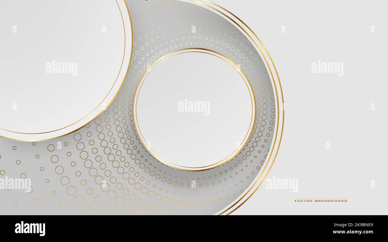 Abstract gold circle lines on white background Stock Vector Image & Art ...