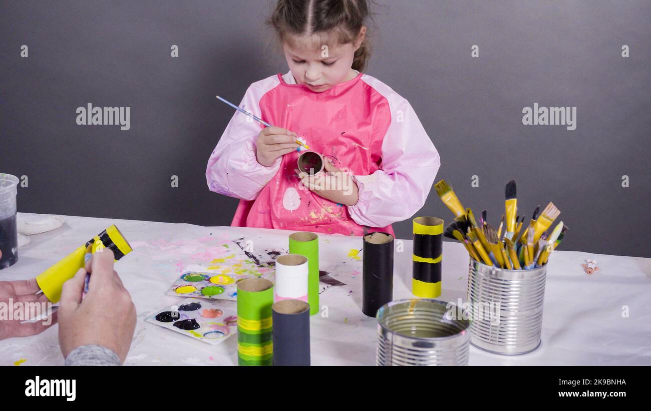 Kids craft project Stock Photo - Alamy