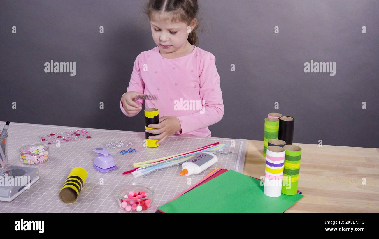 Kids craft project Stock Photo - Alamy