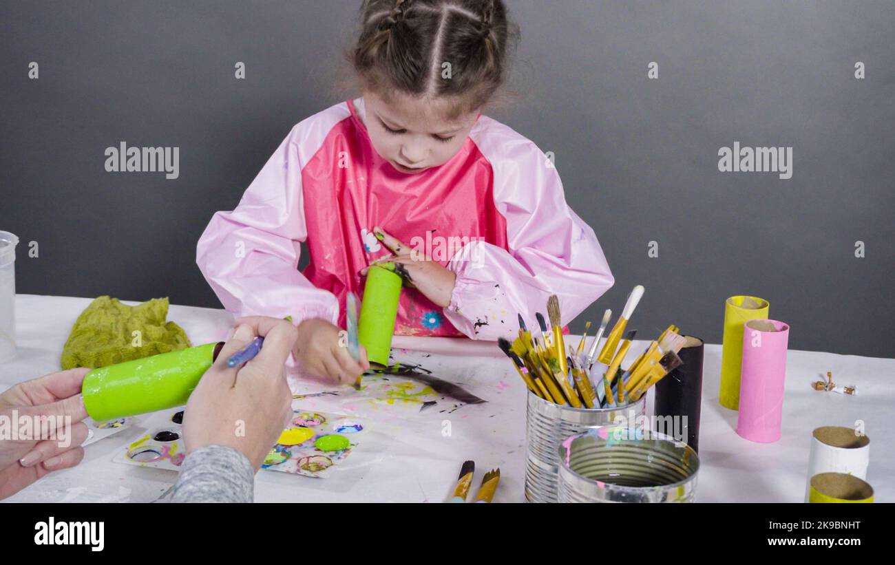 Kids craft project Stock Photo - Alamy