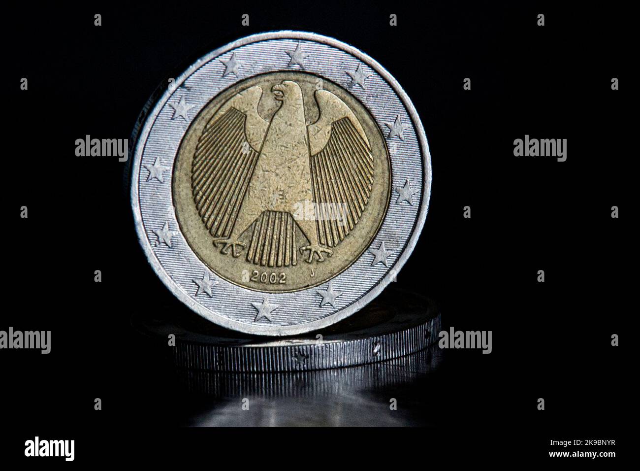 Two euro coin of Germany with the eagle symbol, minted annually since ...