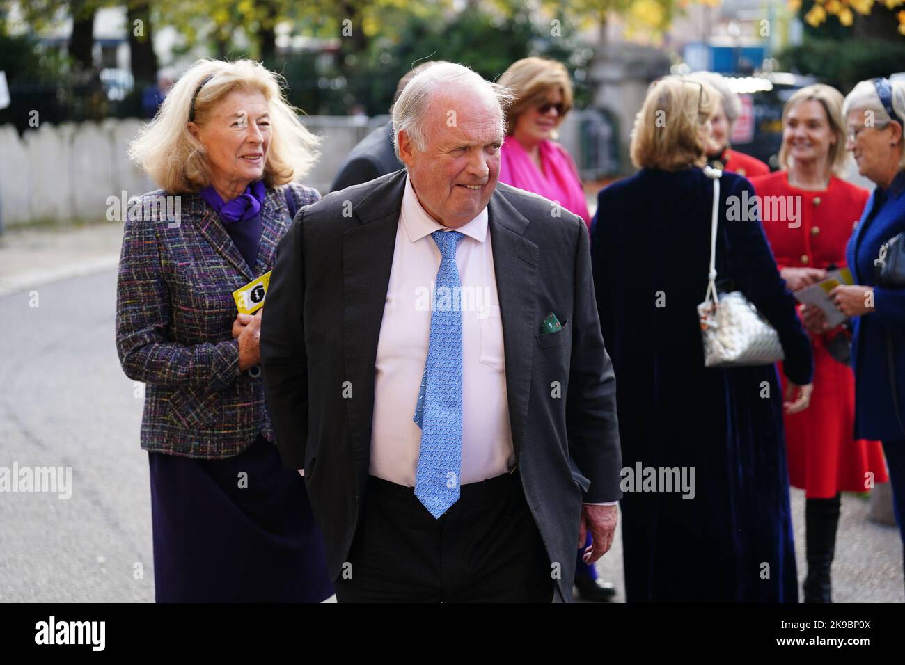 Bloodstock agent David Minton arrives for a service to celebrate the ...