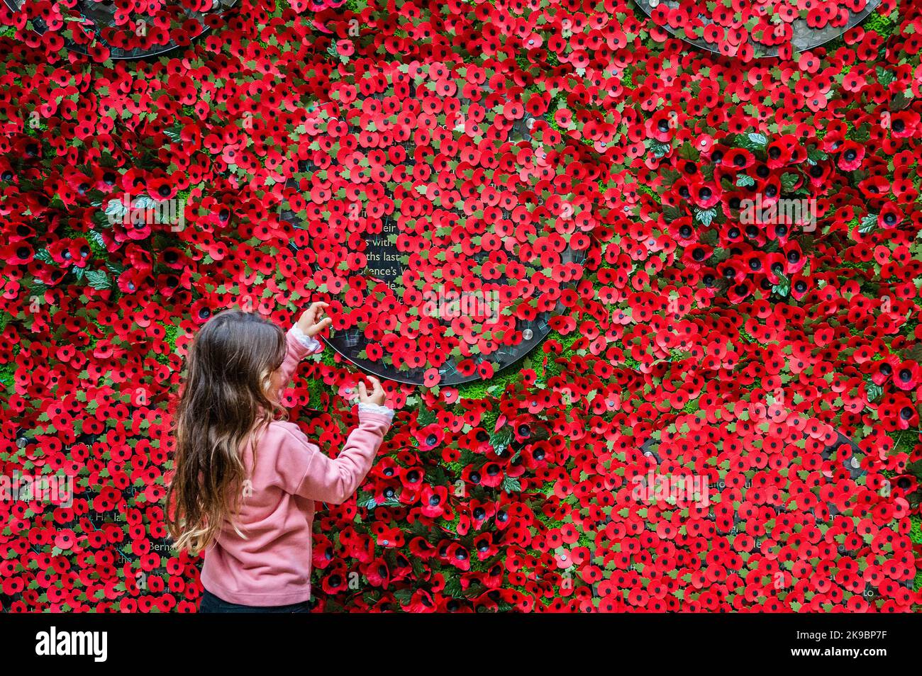 London, UK. 27 Oct 2022. Visitors of all ages Enjoy peeling off the ...