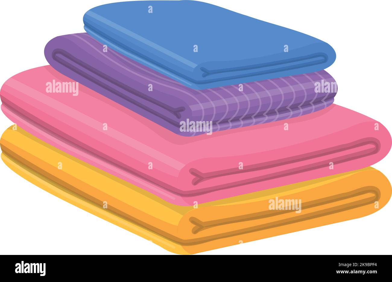 Folded cloth stack. Color textile pile icon Stock Vector Image & Art ...