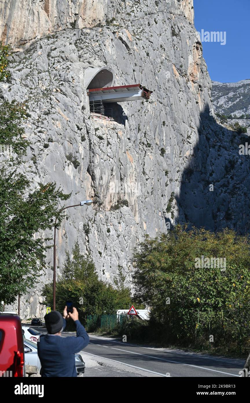 The Omis bypass road project on Croatia’s Dalmatian coast, which ...