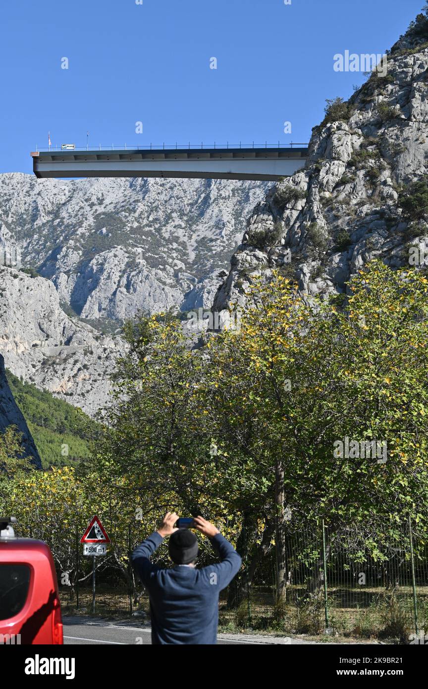 The Omis bypass road project on Croatia’s Dalmatian coast, which ...