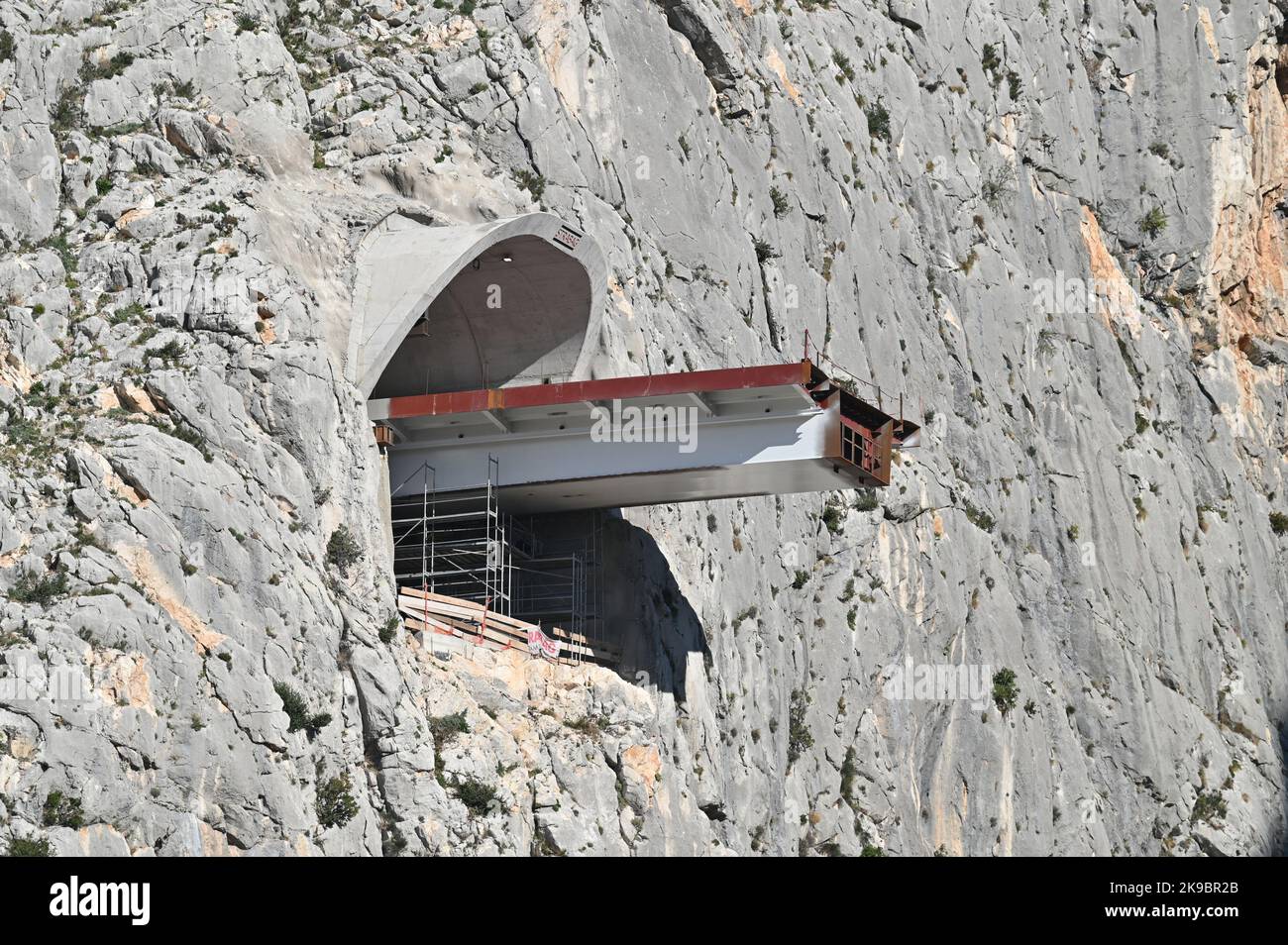 The Omis bypass road project on Croatia’s Dalmatian coast, which ...