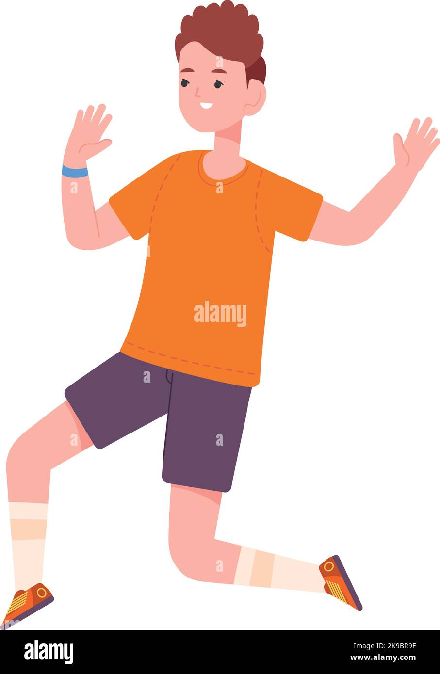 Jumping kid. Happy boy smiling. Active child isolated on white ...