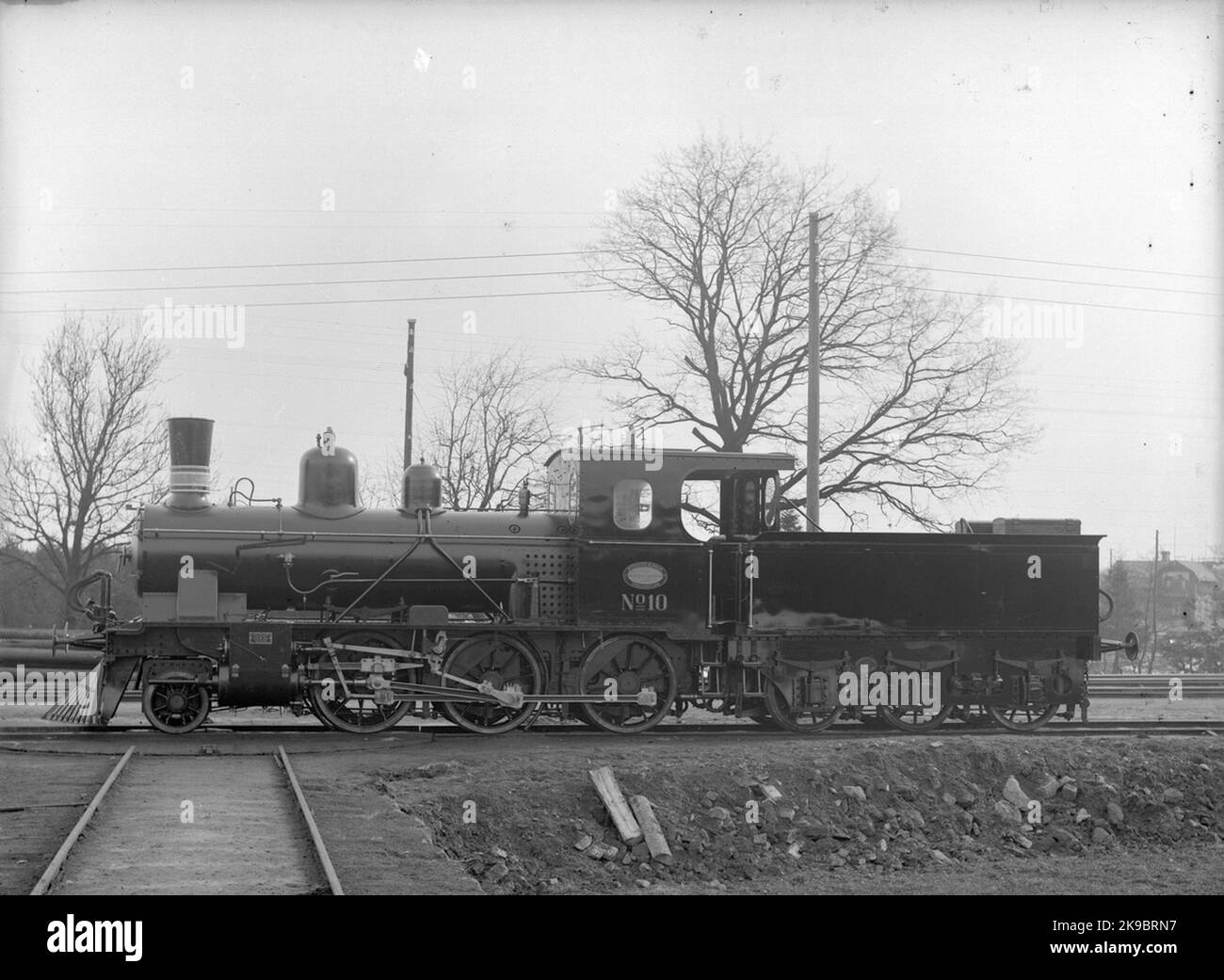 FFJ LOK 10. Steam locomotive on the turntable. Delivery photo. The ...