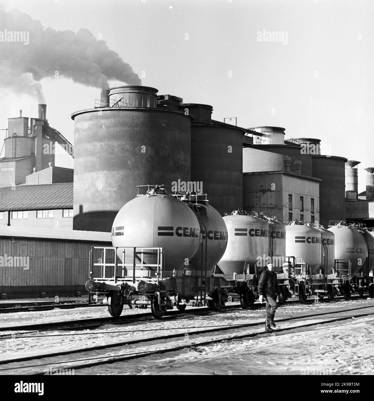 Cement car. Cementa, Hällekis Stock Photo - Alamy