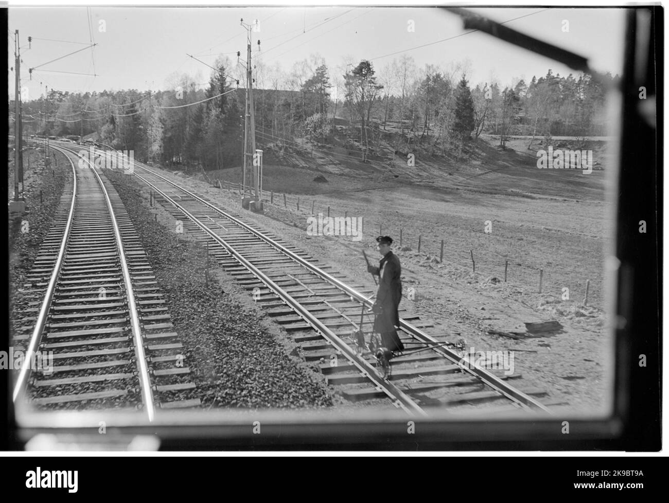 Track worker at Dressin Stock Photo - Alamy