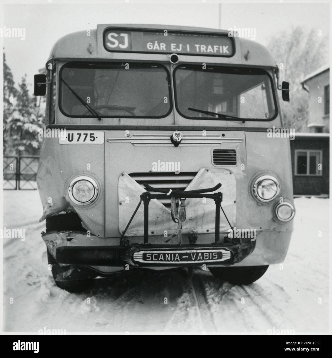 Scania-Vabis B62 Bus inside for repair at the Swedish bodywork ...