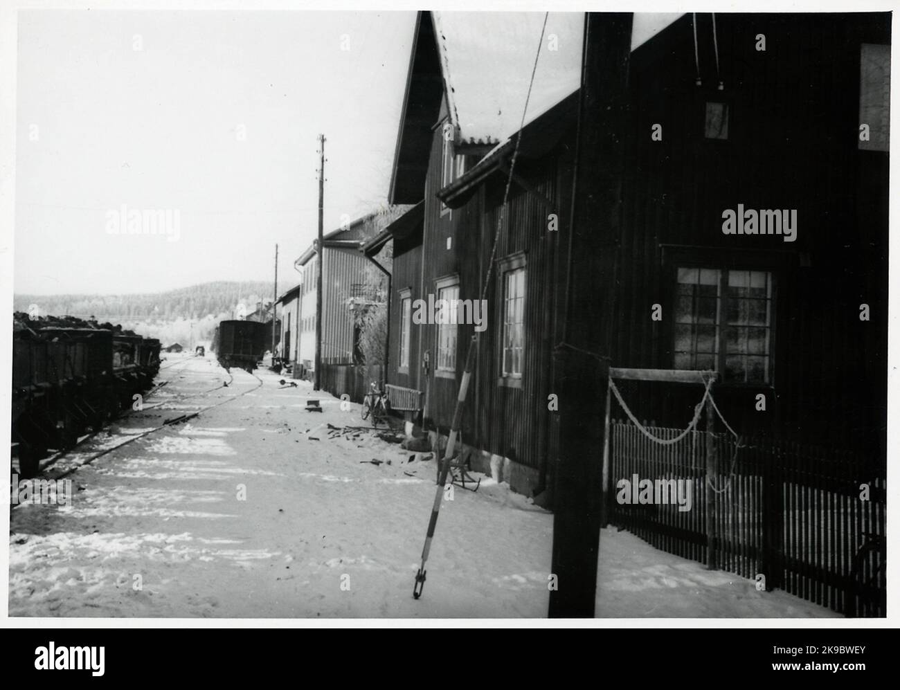 Morsil station to left. God transport carriages with side emptying at ...