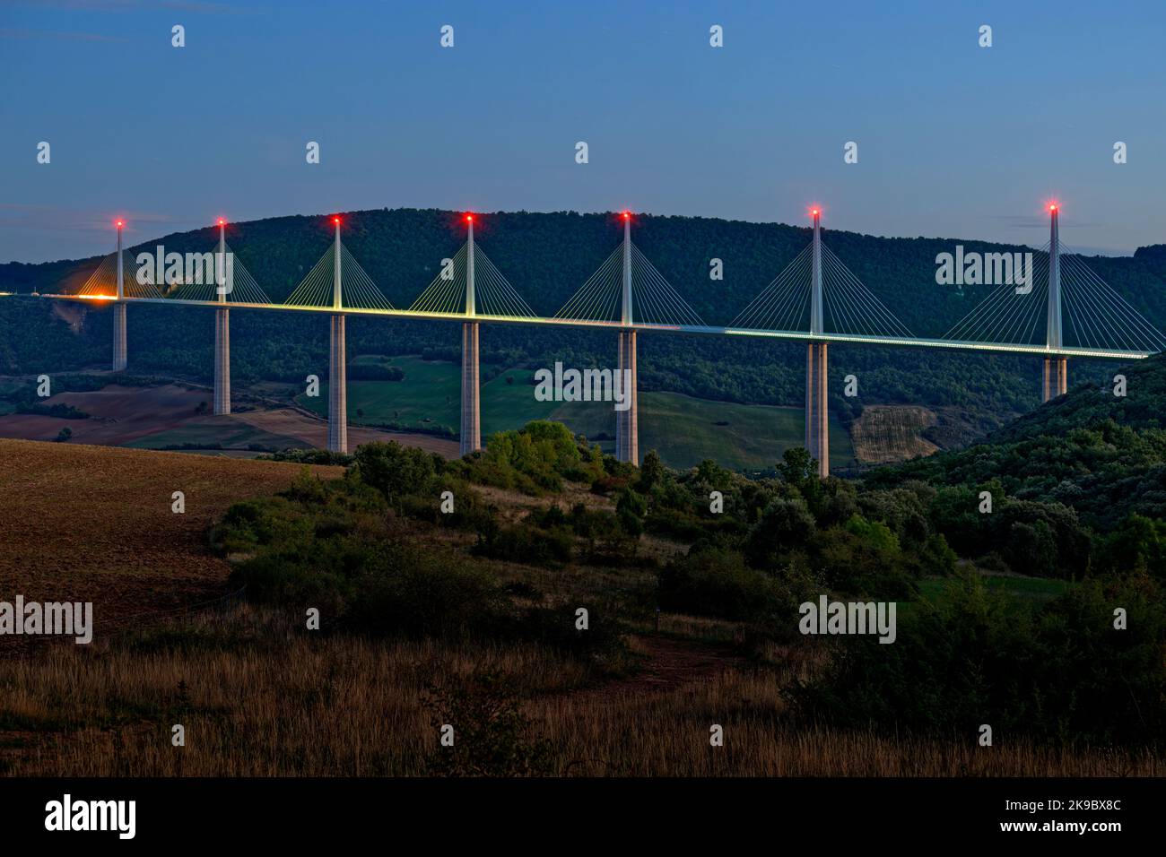 The Millau Viaduct carries the A75 trunk road, known as 'La Meridienne ...