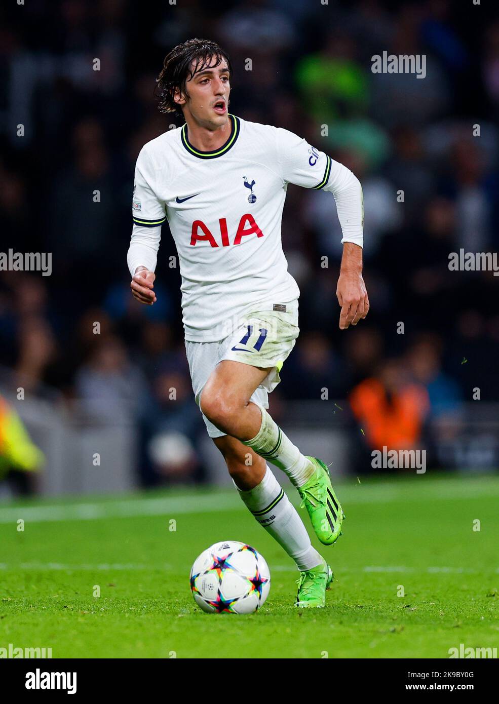 Tottenham Hotspur's Bryan Gil in action during the UEFA Champions ...