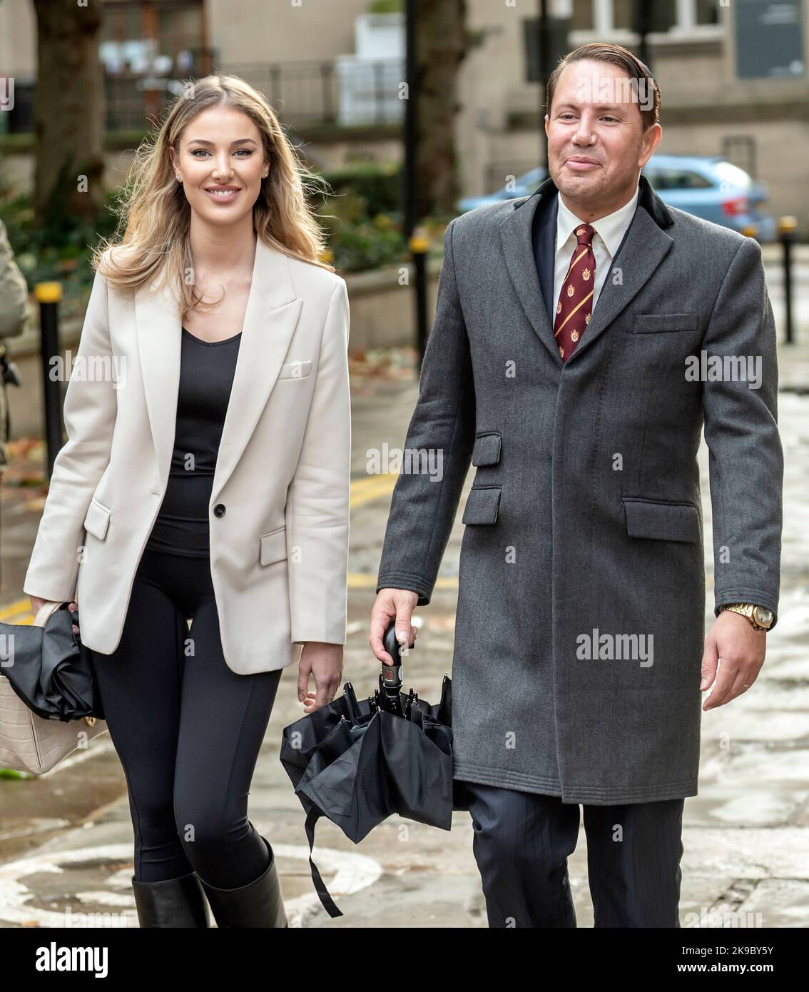 Socialite James Stunt and Helena Robinson leave Leeds Cloth Hall Court ...