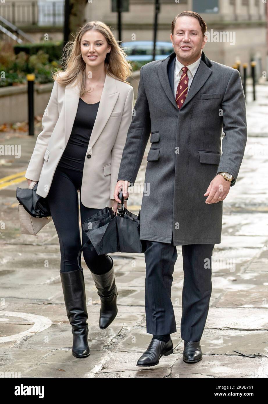 Socialite James Stunt and Helena Robinson leave Leeds Cloth Hall Court ...