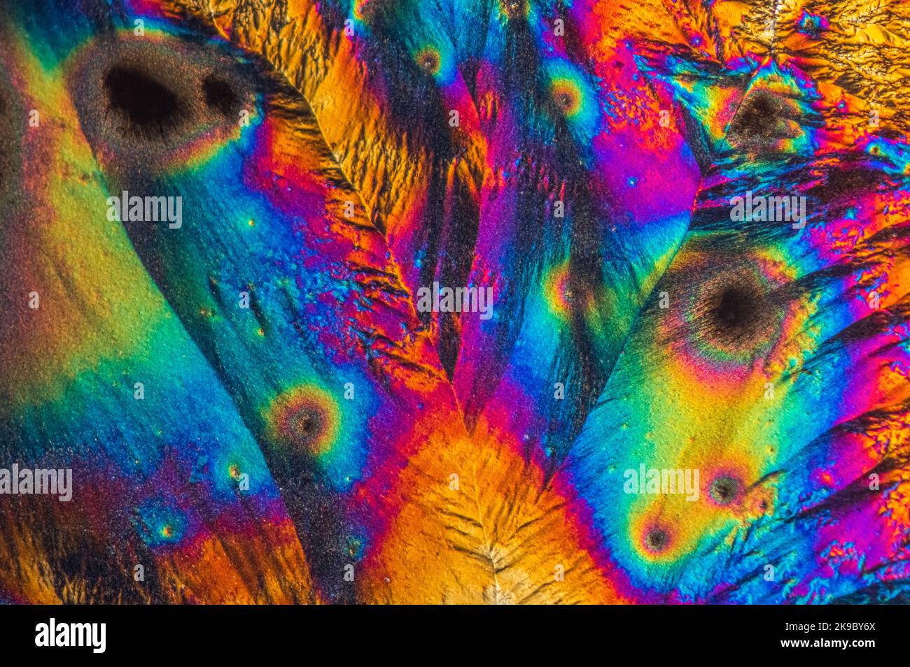 Extreme macro photograph of Vitamin C crystals forming abstract modern ...