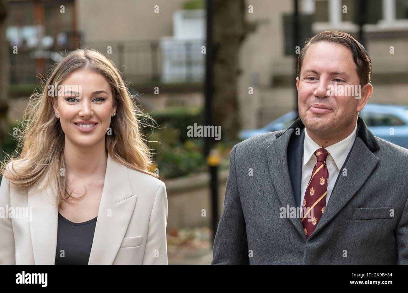 Socialite James Stunt and Helena Robinson leave Leeds Cloth Hall Court ...