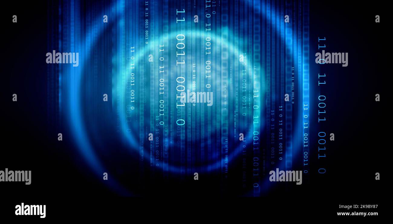 2d illustration Abstract futuristic electronic circuit technology ...