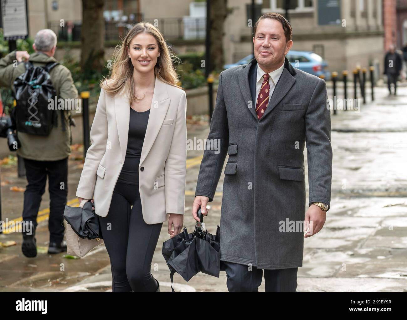 Socialite James Stunt and Helena Robinson leave Leeds Cloth Hall Court ...