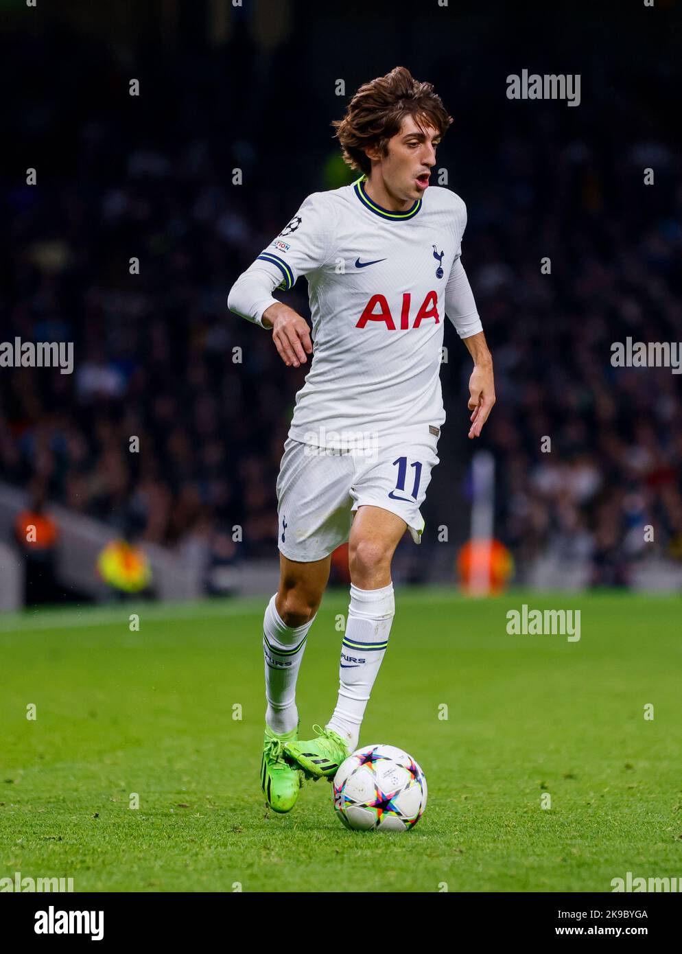 Tottenham Hotspur's Bryan Gil in action during the UEFA Champions ...